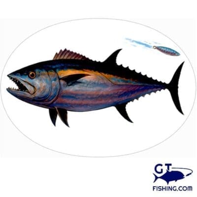 Sticker Dogtooth Tuna Art - GT-FISHING.COM